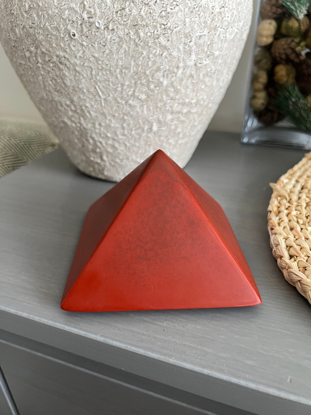 Orgonite® Pyramid Orgone Energy Pyramid Red Iron Oxide,shungite, Black ...