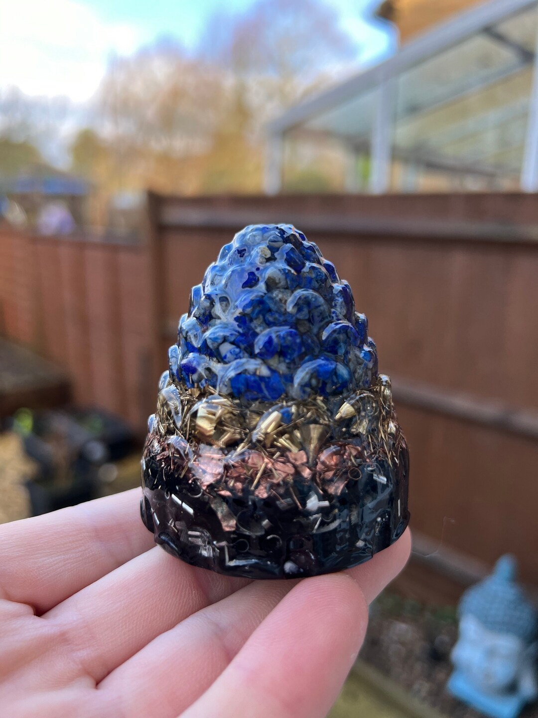 Orgonite® Cone,tower Buster,orgone Energy Lapis Lazuli,clear Quartz ...