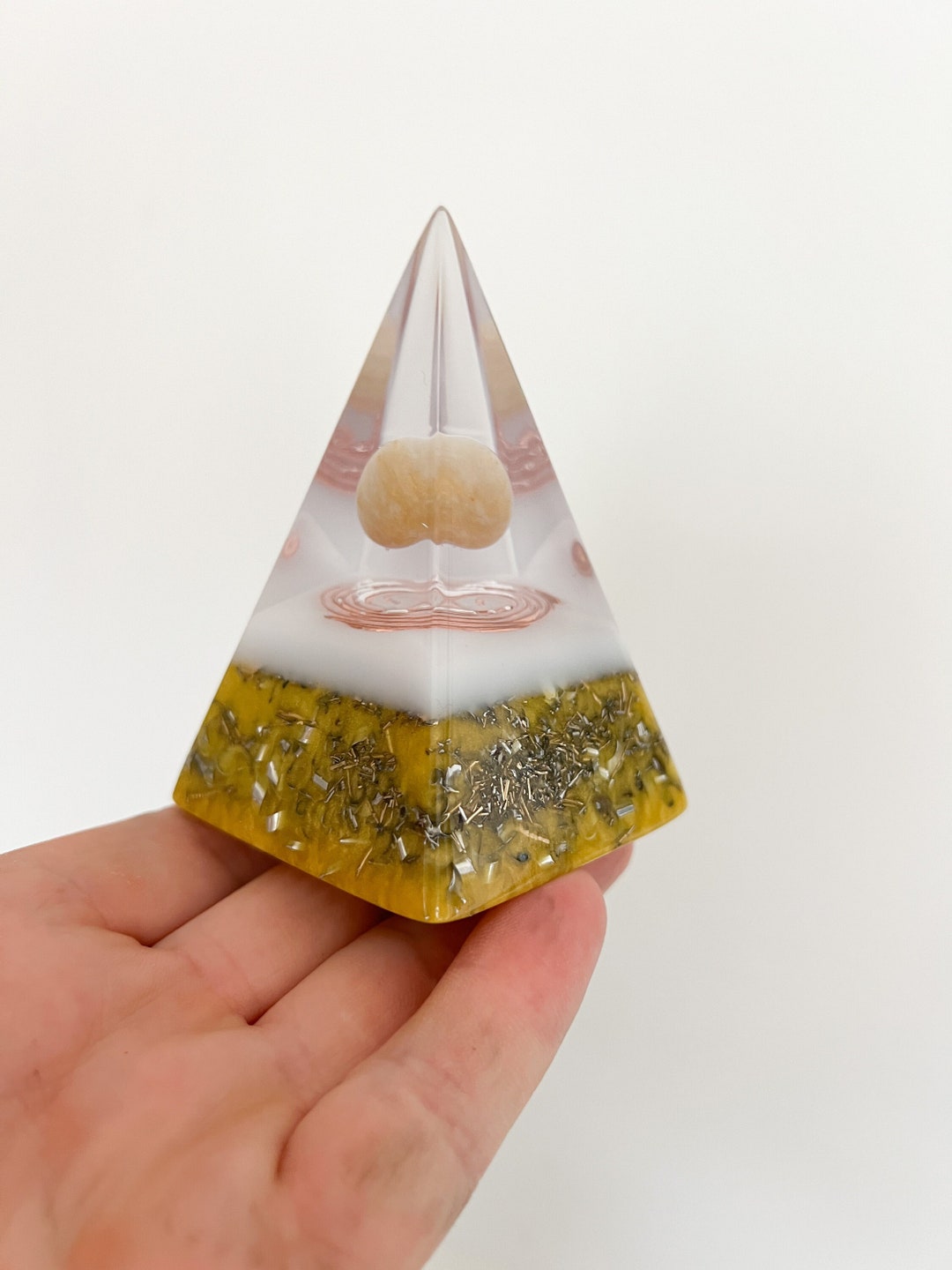 Orgonite® Pyramid Orgone Energy Pyramid,yellow Avanturine Crystals,home ...