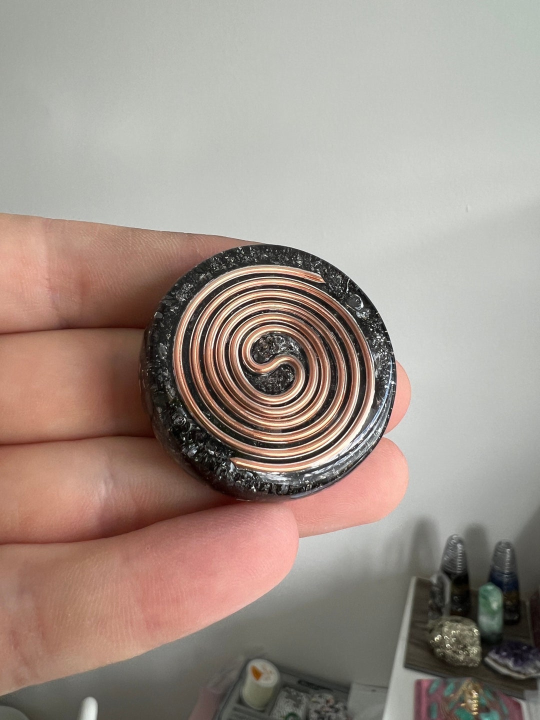 Orgonite®,pocket Orgone,energy Buster With Elite Shungite,reiki Crystal ...