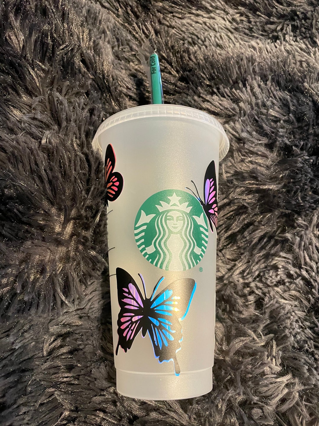 Holographic Butterfly Cold Cup - Etsy