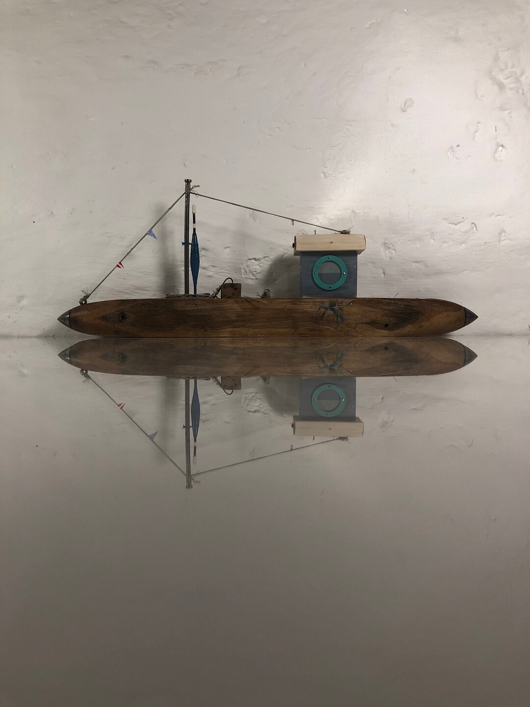 Blue Boat Ship Driftwood Ships Driftwood Maritime Decoration Boho ...