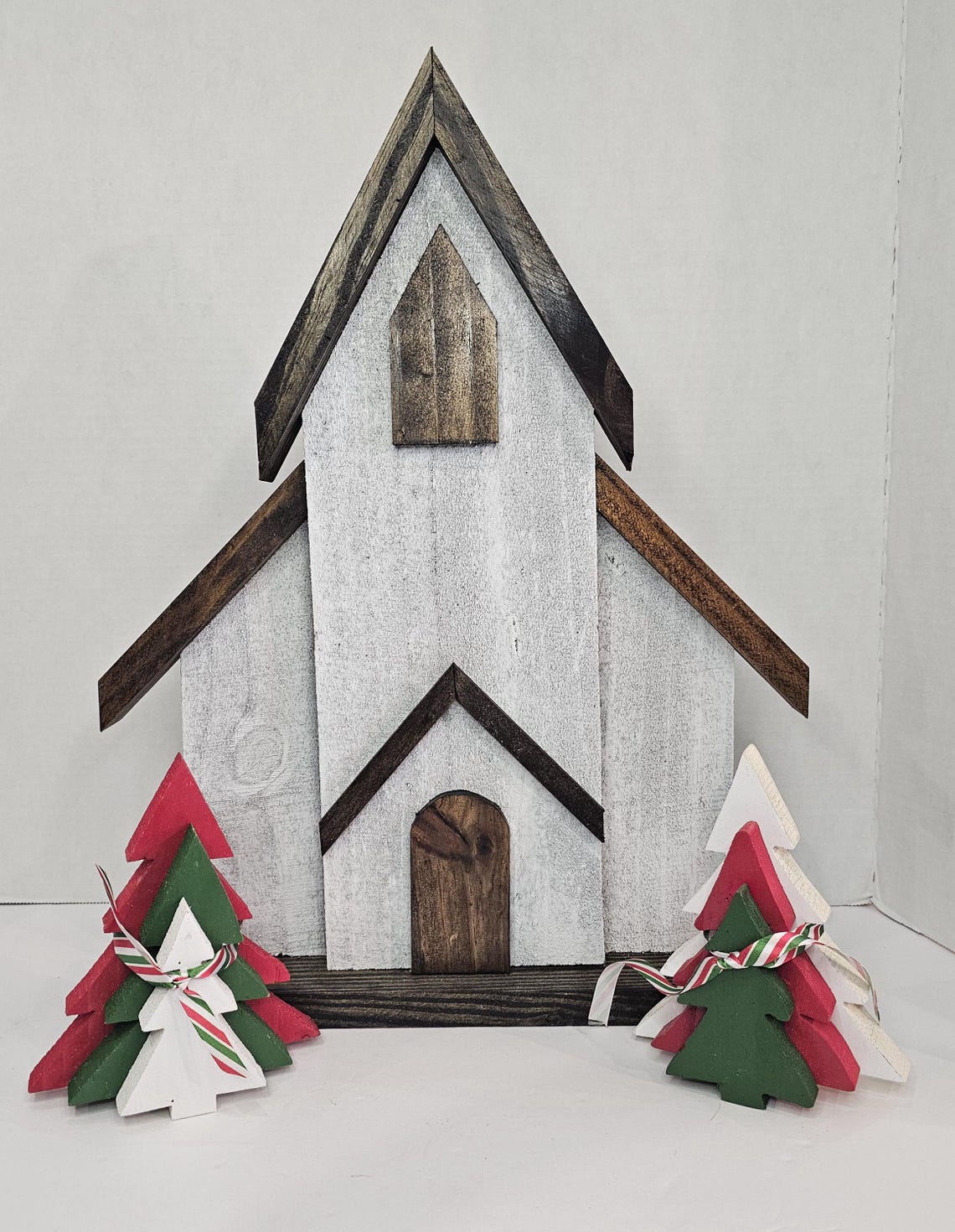 Handcrafted Wooden Church Model: Rustic Home Decor - Etsy