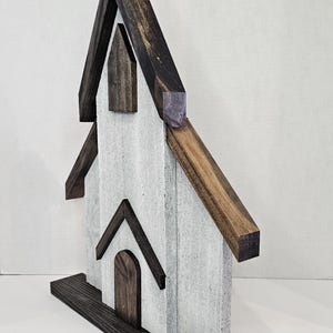 Handcrafted Wooden Church Model: Rustic Home Decor - Etsy