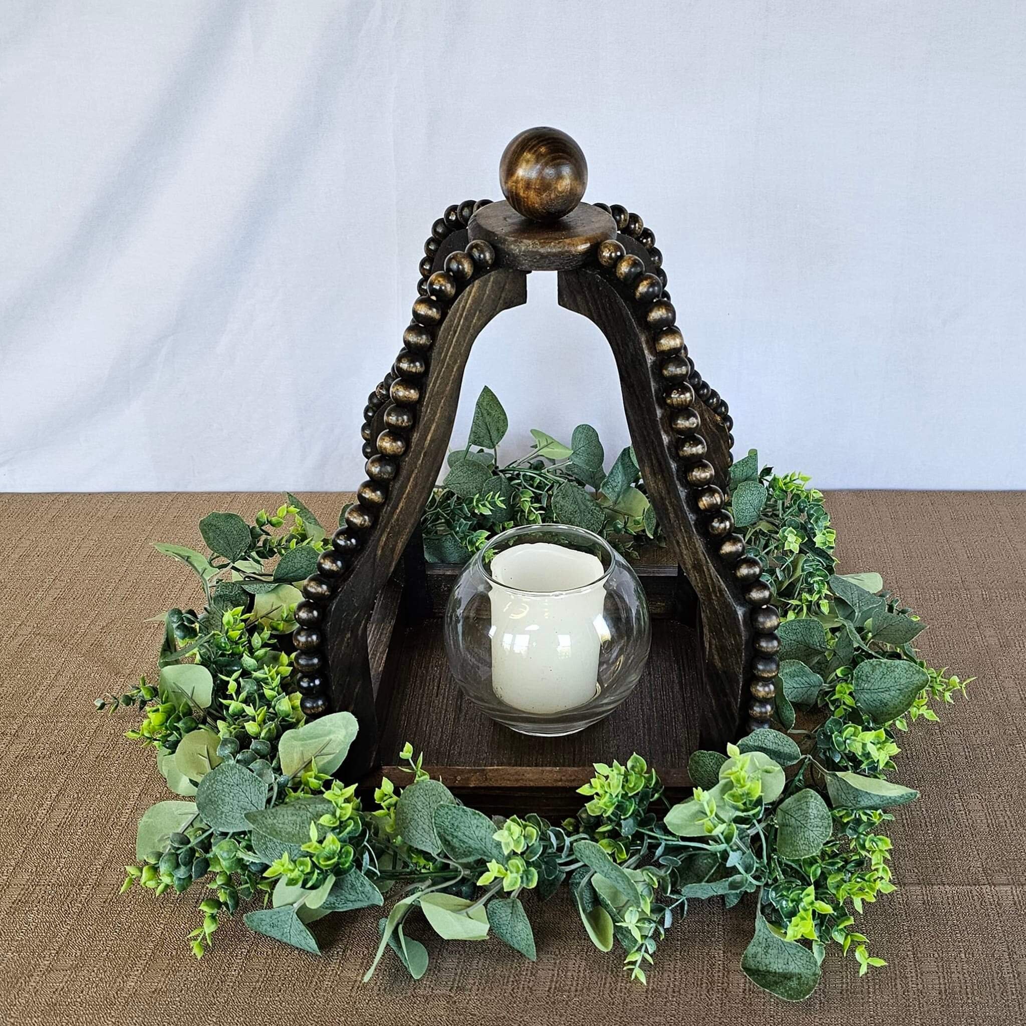 Rustic Farmhouse Beaded Lantern Handmade Home Decor. - Etsy