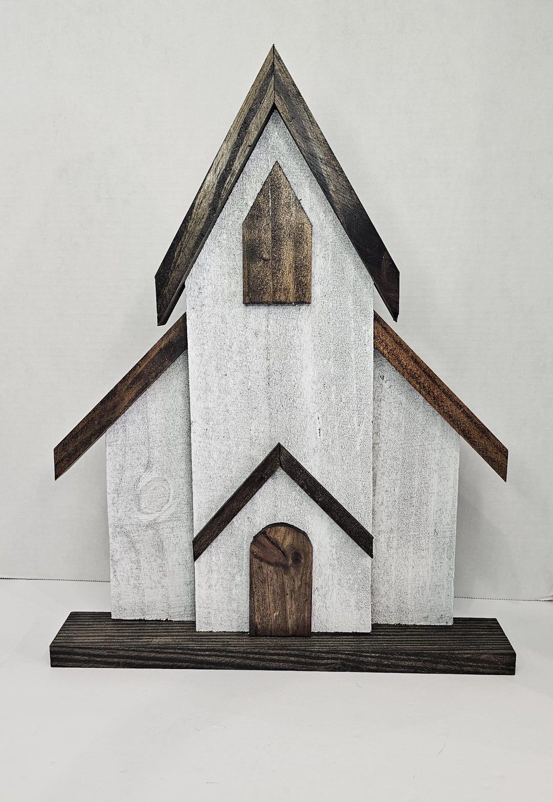 Handcrafted Wooden Church Model: Rustic Home Decor - Etsy