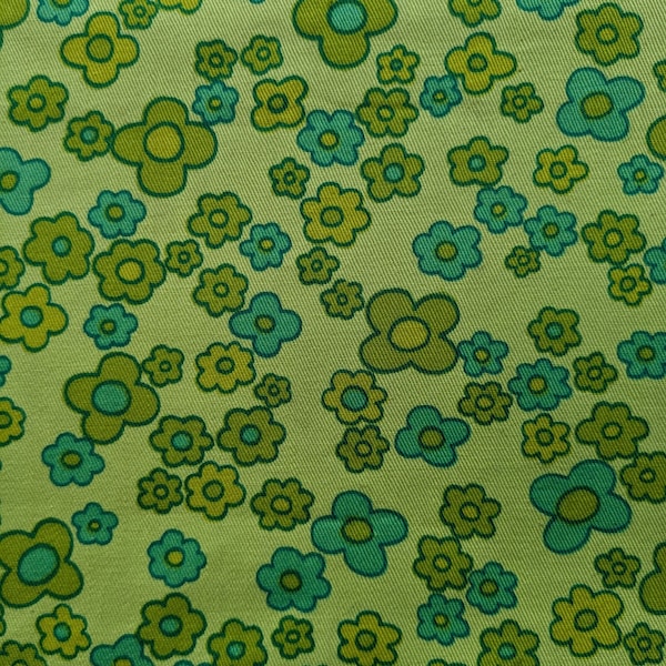 Retro Green Fabric - Etsy