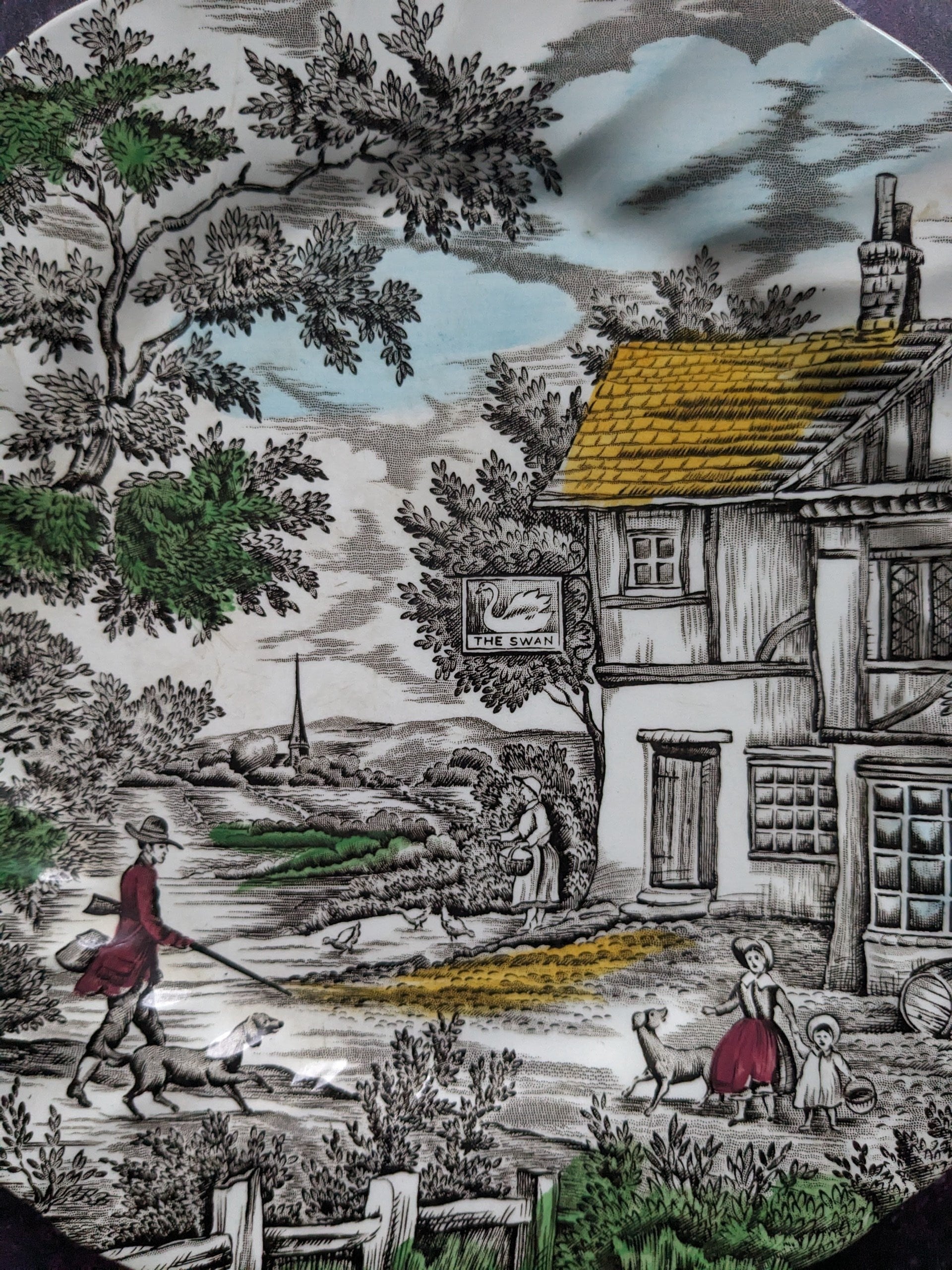 Vintage Myott 'the Hunter' Dinner Plate: Hand-engraved Transferware - Etsy