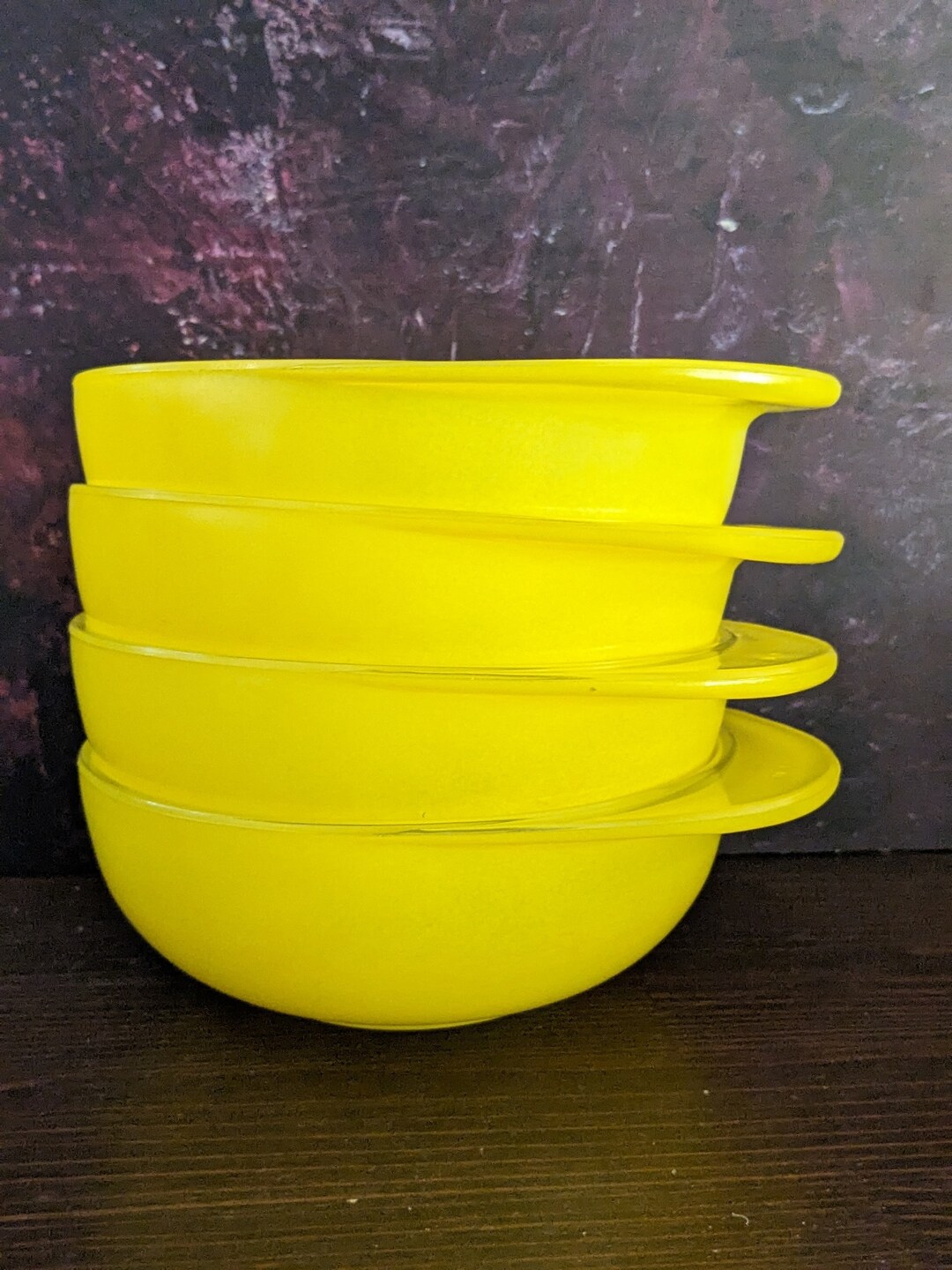 Vintage JAJ Pyrex Jockey Cap Bowls Yellow Sprayware Set of 4 - Etsy UK