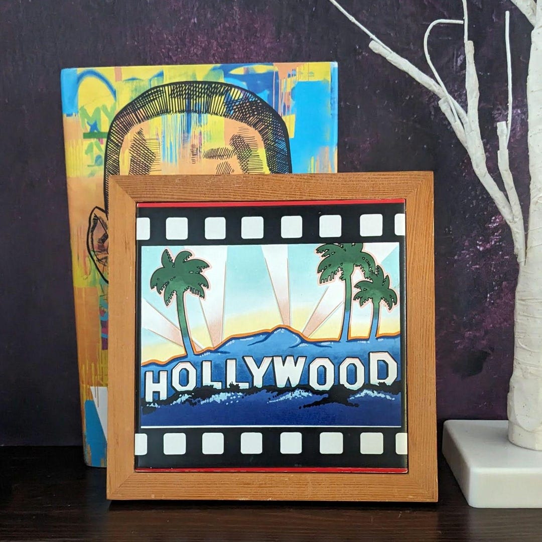 Vintage USA Hollywood Sign Picture Framed Film Strip, Hollywood LA USA ...