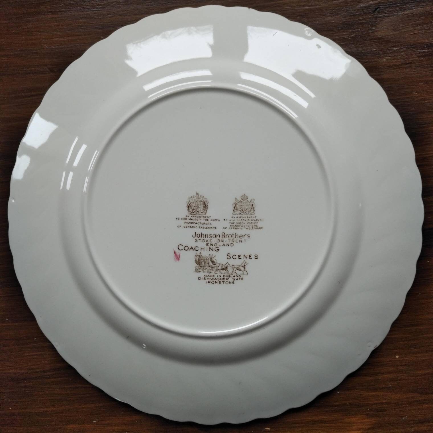 Vintage Johnson Bros Dinner Plate Brown in Coaching Scenes - Etsy