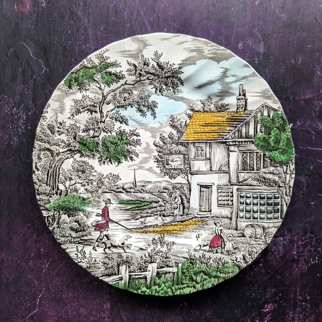 Vintage Myott 'the Hunter' Dinner Plate: Hand-engraved Transferware - Etsy