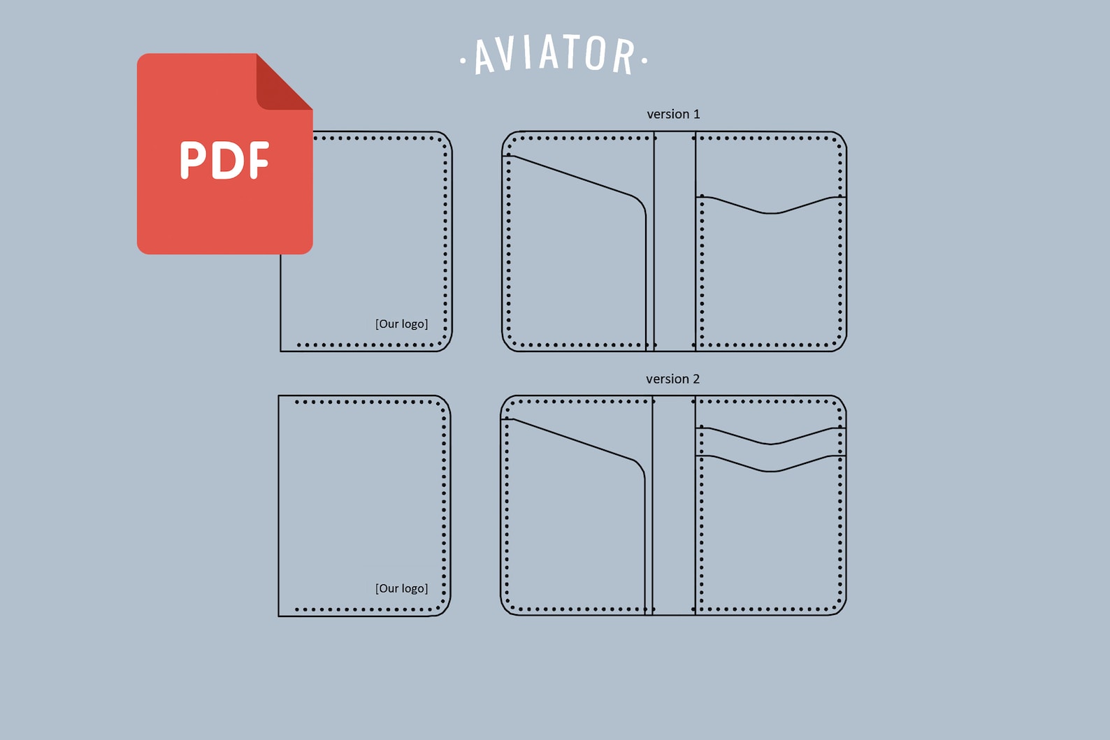 PDF Bifold Card Wallet 3 two Designs Template Simple | Etsy