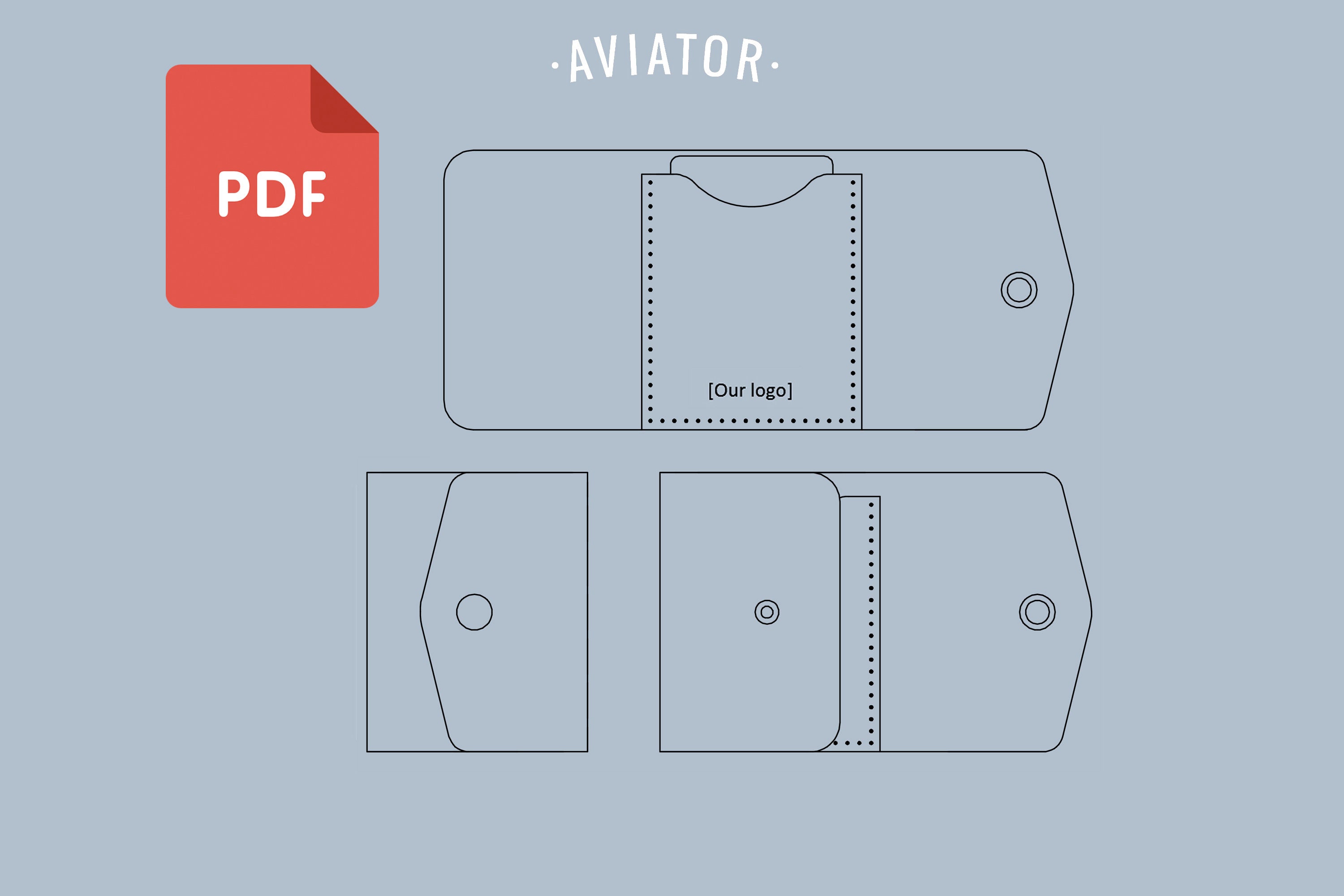 PDF Mini Cardholder Wallet 4 Template Simple Wallet Card Etsy
