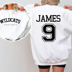 Custom Football Team Name and Number Sweatshirt, Gift for Football Team ...
