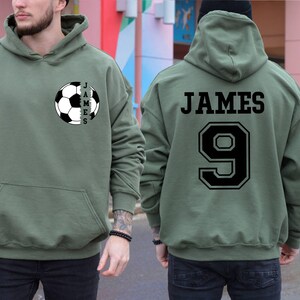 Personalized Soccer Hoodie, Custom Soccer Name Number Hoodie,soccer Mom ...