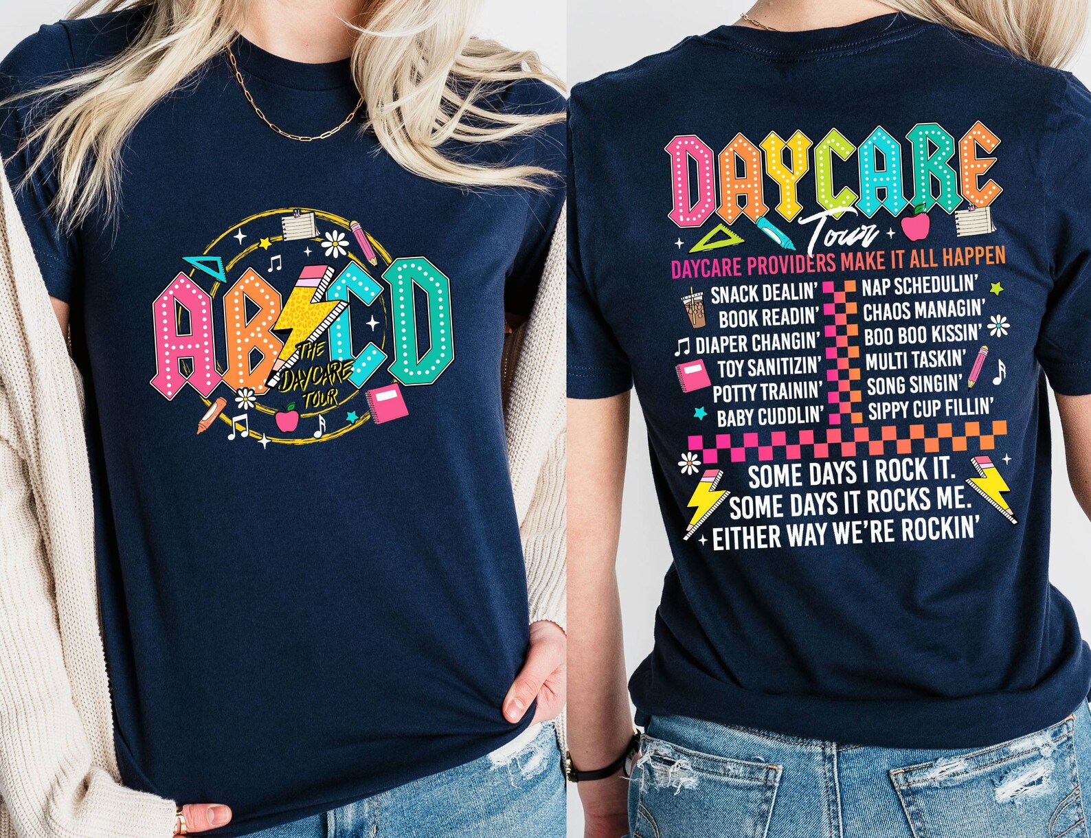 Daycare Tour Shirt, Funny Teacher Staff Gift Childcare Provide Infant ...