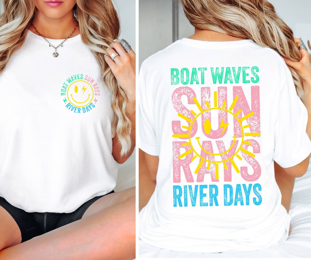 Boat Waves Sun Rays River Days Shirt, Summer Shirt, Retro Summer Shirt ...