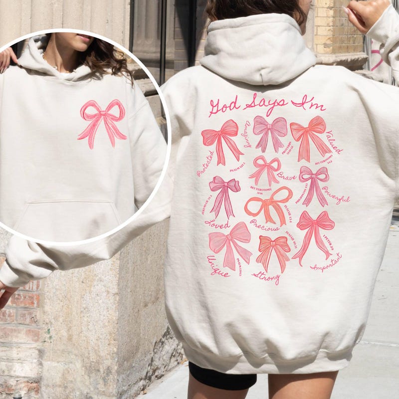 Hoodie With Bows Girls - Etsy