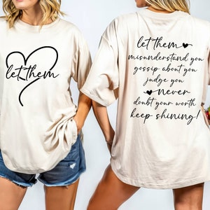 Let Them Front and Back Printed Comfort Colors Shirt,gift for Women ...