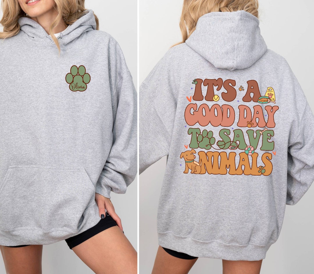 Custom "save Animals" Hoodie, Veterinarian Gift, Dog Paw Hoodie - Etsy