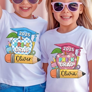Custom Pre-k Graduation Shirt, Personalized Graduation Kids Gift, Class ...
