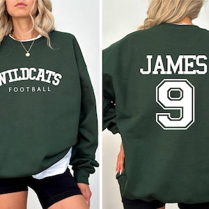 Custom Football Team Name and Number Sweatshirt, Gift for Football Team ...