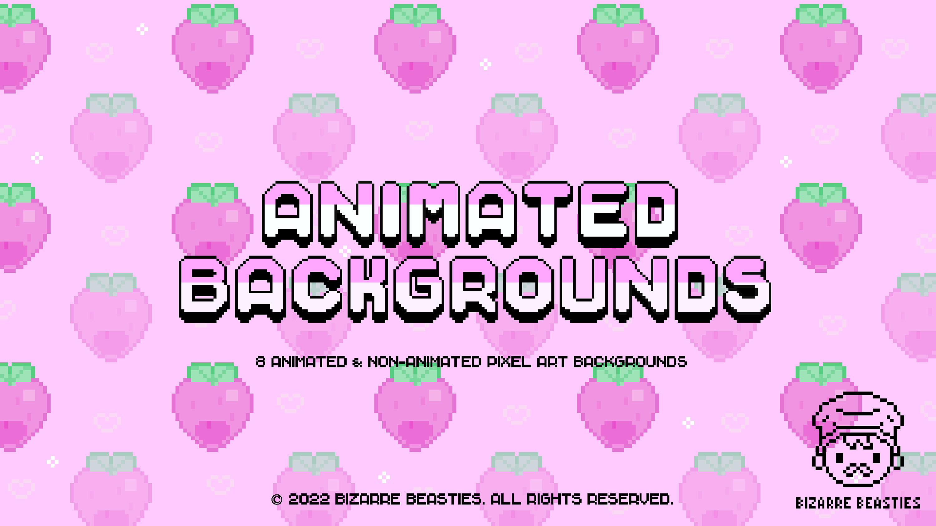8x Cute Animated Backgrounds Pack for Streaming, Twitch, Youtube, Zoom ...
