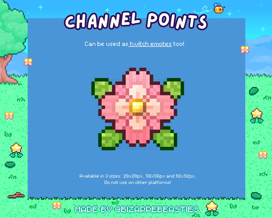 Cute Twitch Emote or Channel Point - Pixel Art Stream Subscriber ...