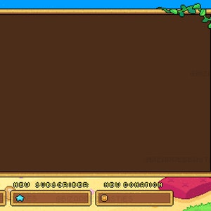 Cute Pixel Art Animated Stream Overlay Set: Twitch Overlays, Fullscreen, Webcam, Vtuber, Alerts ...