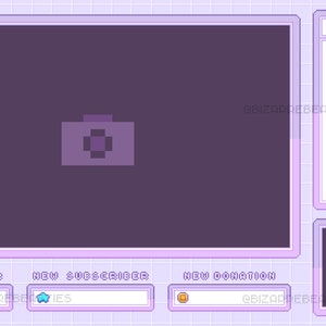 Cute Pixel Art Animated Stream Overlay Pack: Simple, Twitch , Chat Screen, Webcam, Vtuber ...