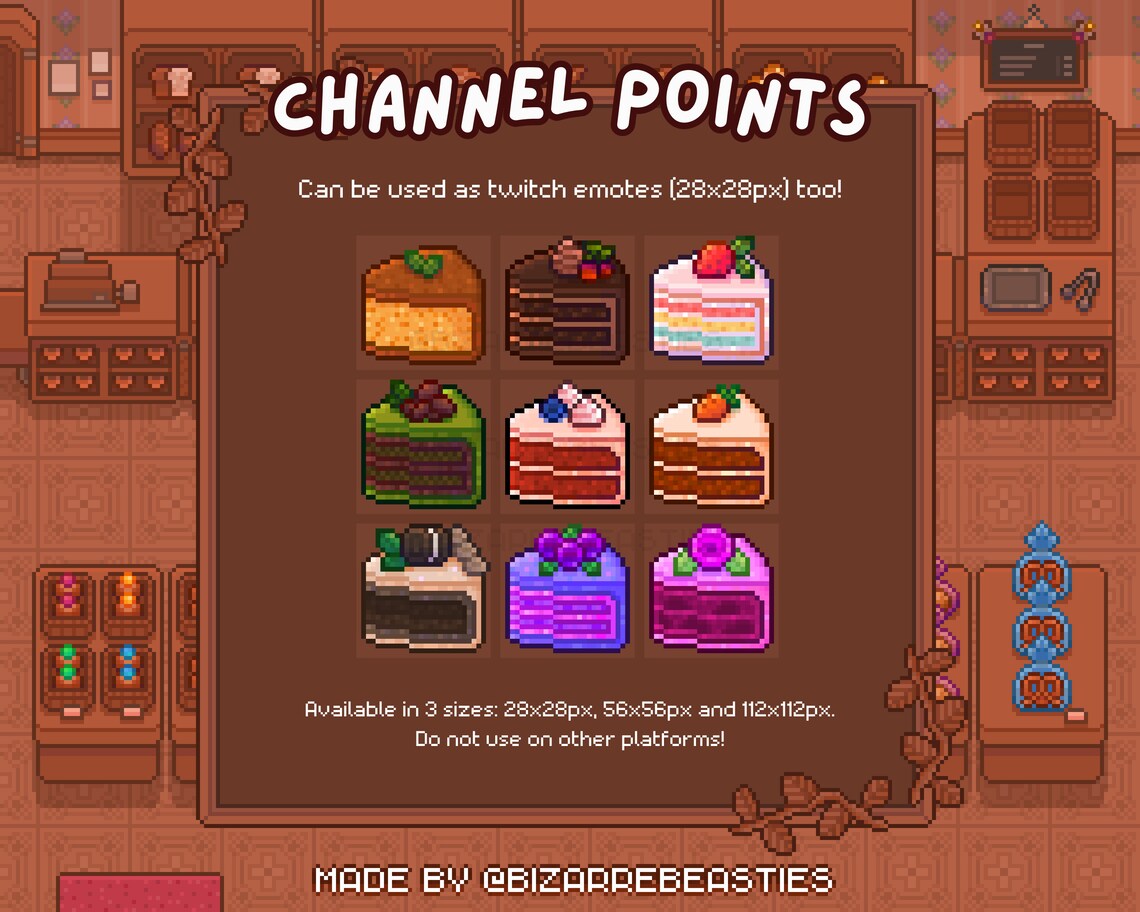 9 Twitch Emotes / Channel Points Pack - Pixel Art Stream Bits, Channel ...
