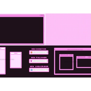 Pixel Art Animated Stream Overlay Pack: Twitch Overlays, Fullscreen, Webcam, Vtuber, Alerts ...
