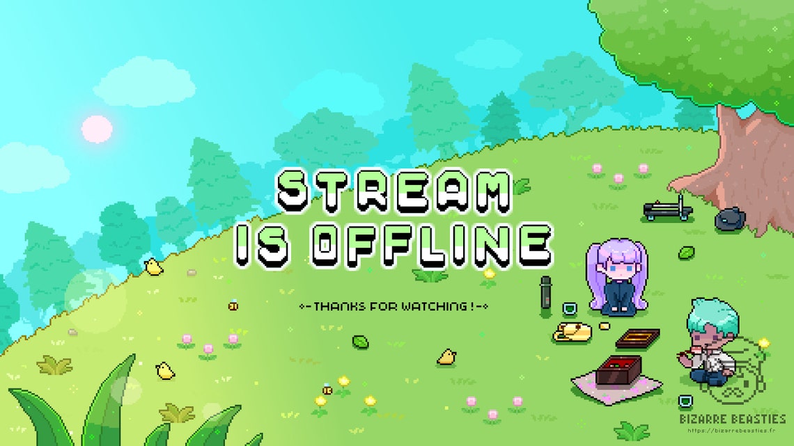 Cute 4x Twitch Stream Animated Offline Banners 8bit Pixel Art - Etsy Canada