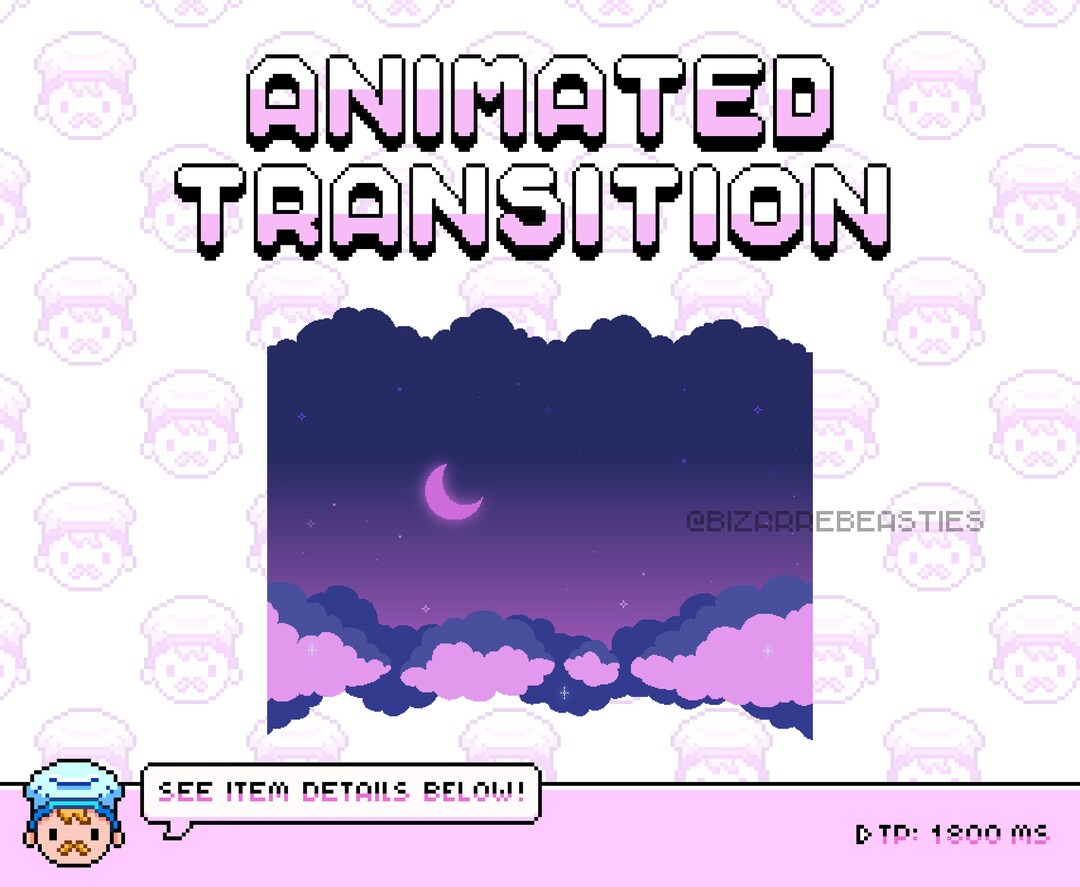 Cute Animated Twitch Stinger Transition ~ Animated Stream Transitions ...