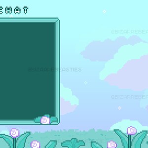 Premium Animated Twitch Overlay ~ Cute Pixel Art Stream Overlay, Just ...