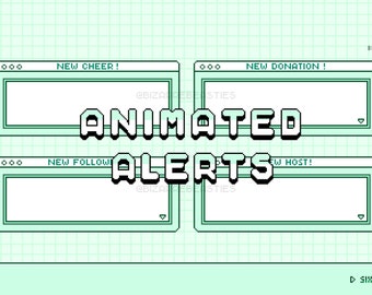Cute Animated Stream Alert Twitch Alert Alert Box Animated - Etsy