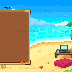 Cute Pixel Art Animated Stream Overlay Set: Twitch Overlays, Fullscreen, Webcam, Vtuber, Alerts ...