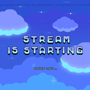 Cute 4x Animated Twitch Stream Screens Pack 8bit Pixel Art Animation ...