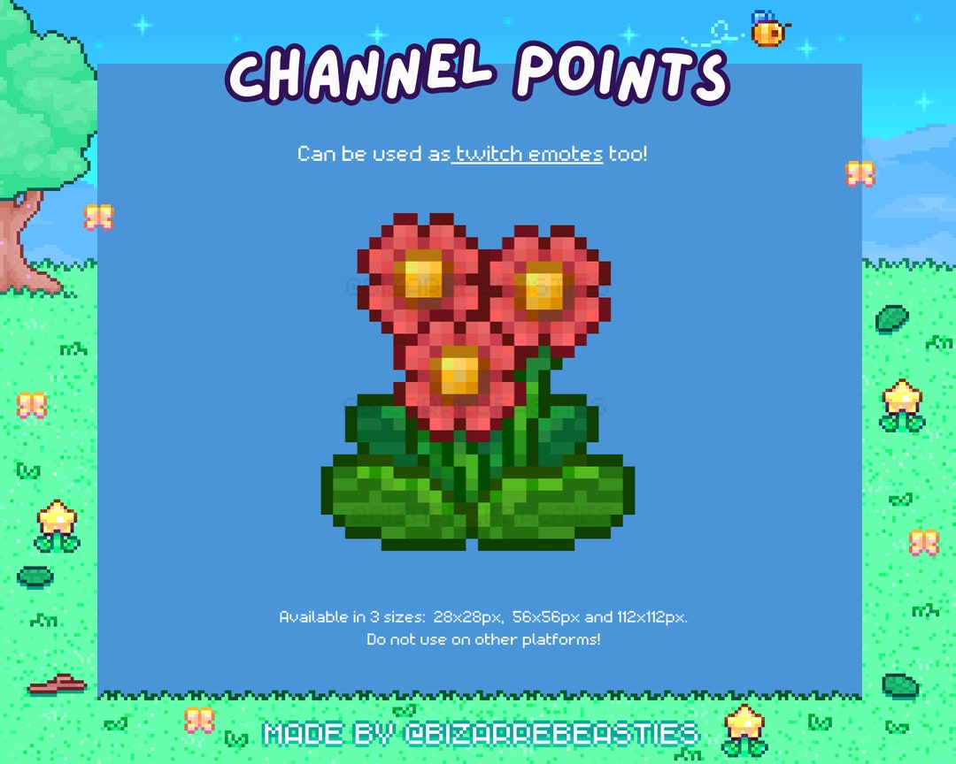 Cute Twitch Emote or Channel Point - Pixel Art Stream Subscriber ...