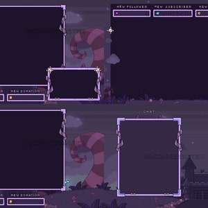 Premium Animated Twitch Overlay ~ Cute Pixel Art Stream Overlay, Just ...