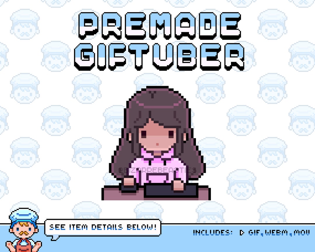 Animated Pixel Art Giftuber - Premade Model - Cute Streaming Avatar for ...