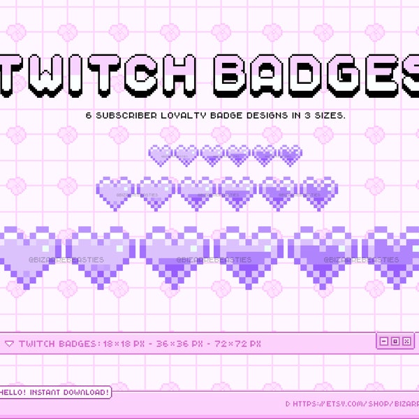 36x36px Twitch Badge - Etsy