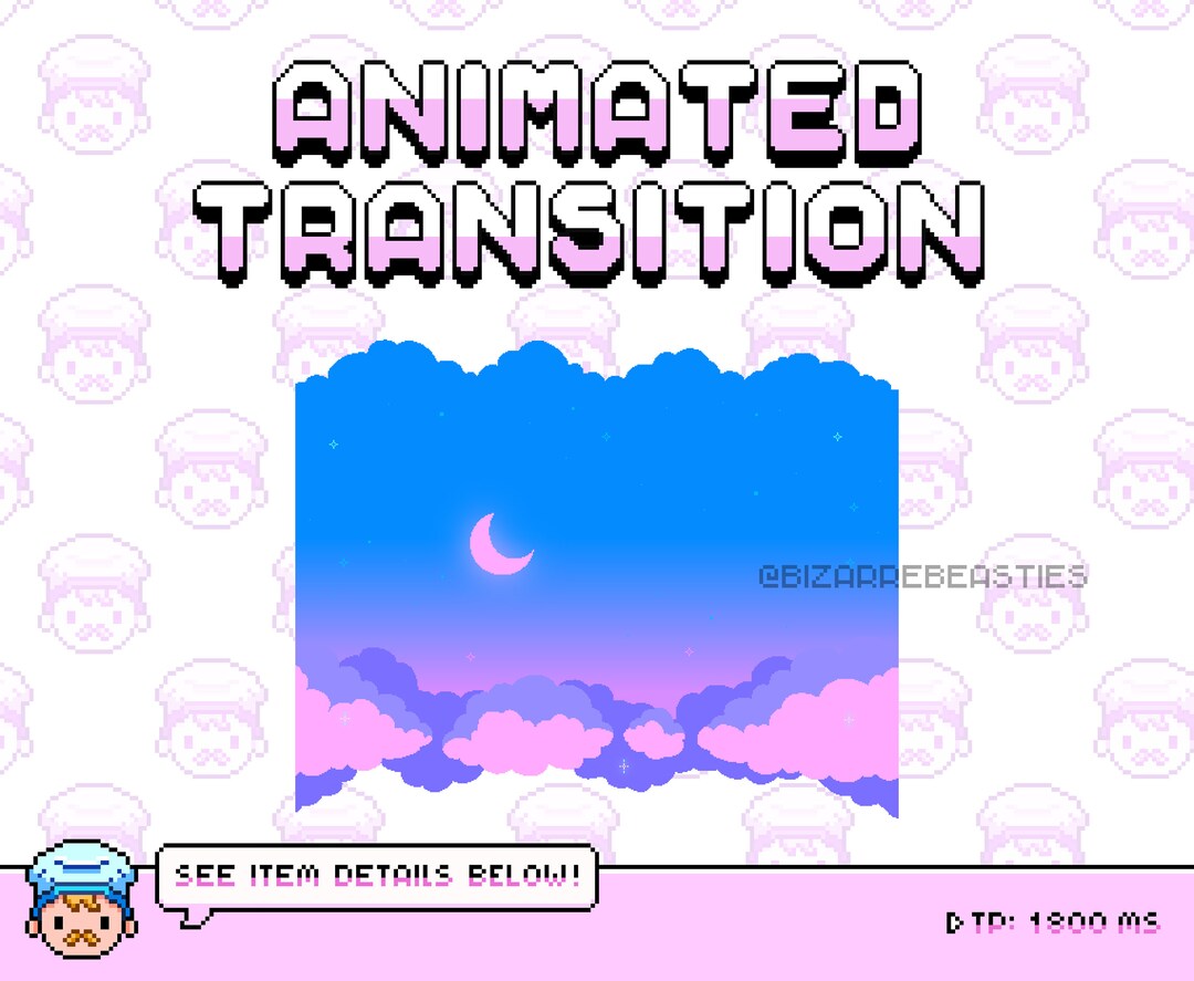 Cute Animated Twitch Stinger Transition ~ Animated Stream Transitions ...