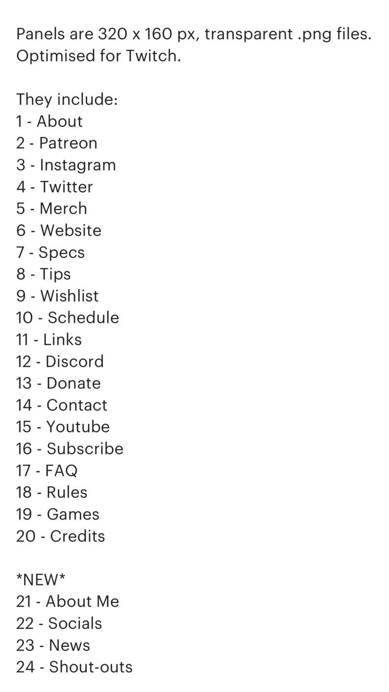 50x Twitch Panels Pack Pixel Art Panels Stream Panels - Etsy