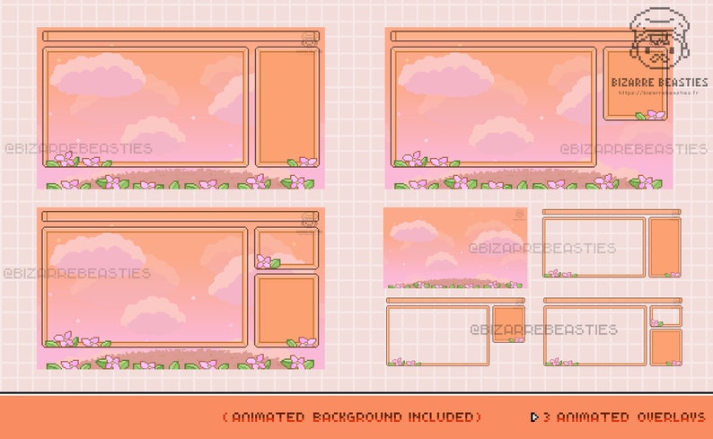 Pixel Art Animated Twitch Package Animated Overlays | Etsy