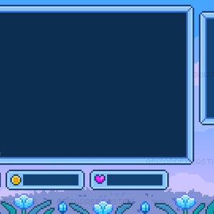 Premium Animated Twitch Overlays ~ Cute Pixel Art Stream Overlays, Just Chatting Layout, Webcam ...
