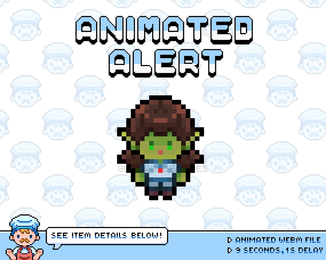 Cute Animated Stream Alert Twitch Alert, Alert Box, Animated Alert ...