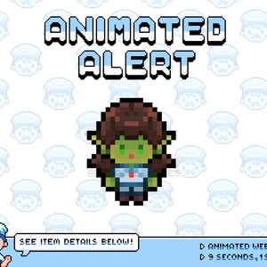 Cute Animated Stream Alert Twitch Alert, Alert Box, Animated Alert ...