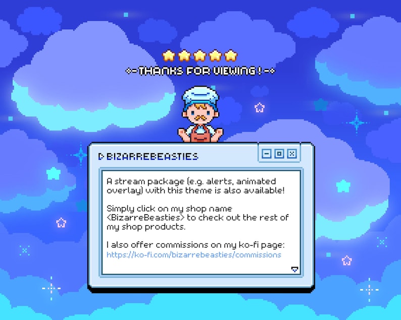 4x Cute Animated Stream Screens Twitch, Youtube ~ Pixel Art Animation ...